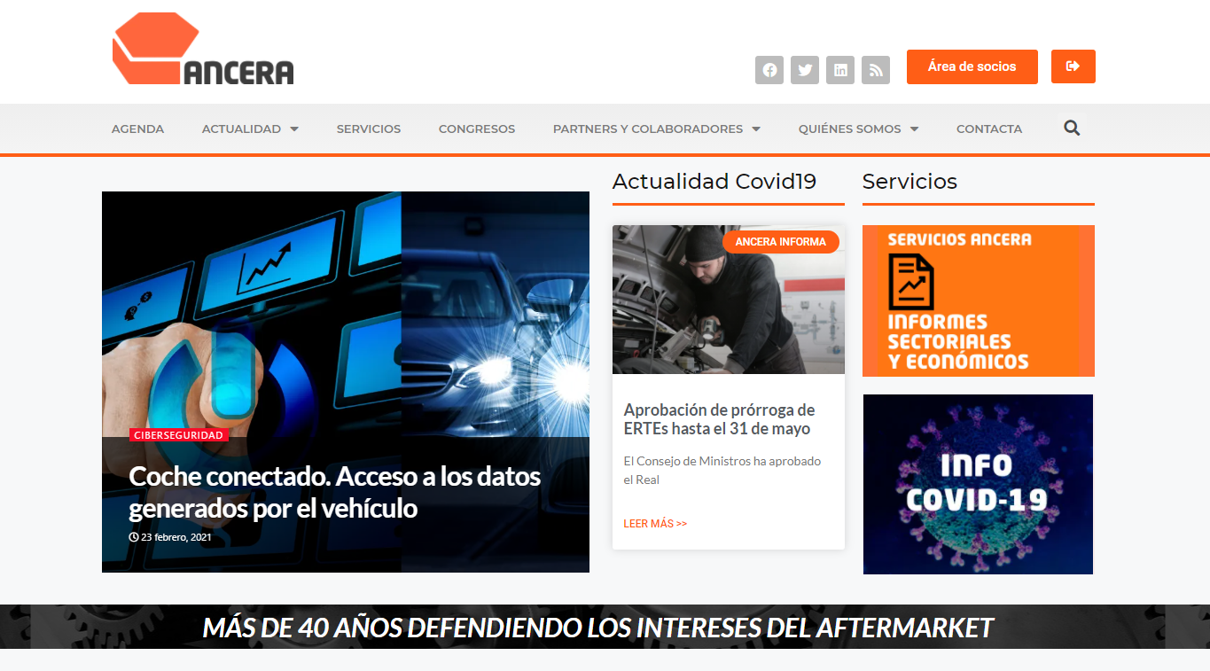 Ancera estrena nueva web con el objetivo de estar más cerca de los ...