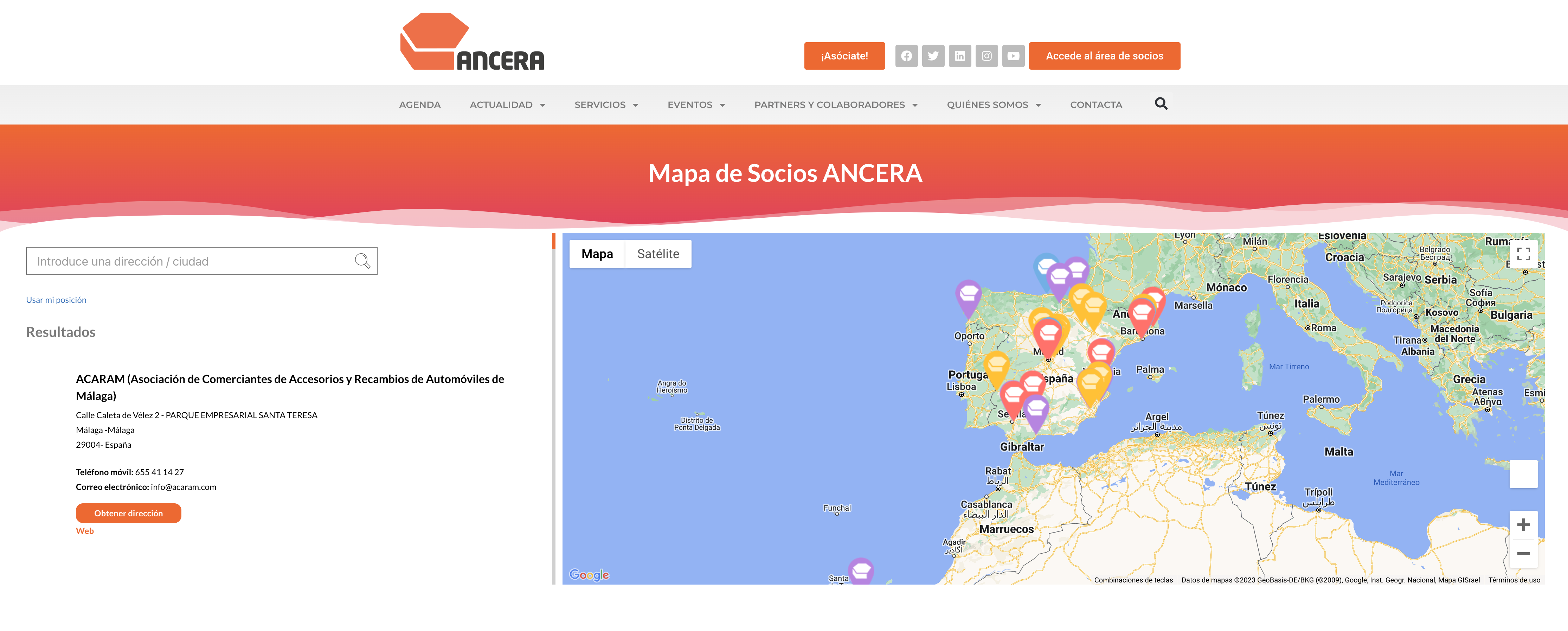 ANCERA lanza un mapa interactivo para socios - ANCERA